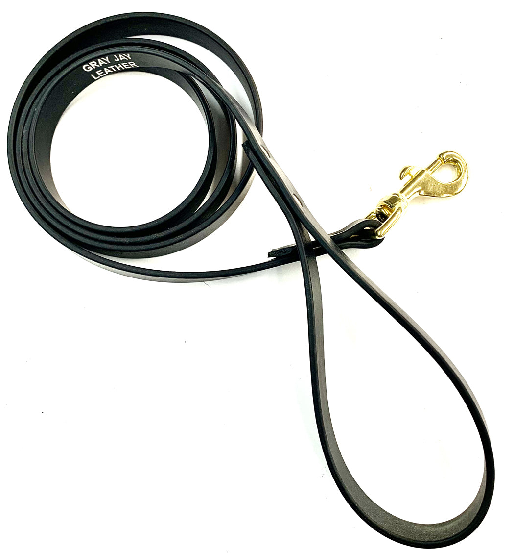 3/4" Wide BRAHMA webbing Dog Leash – Gray Jay Leather