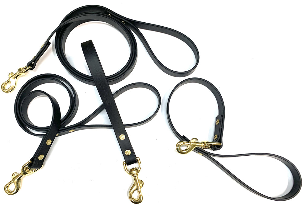 3/4" Wide BRAHMA webbing Dog Leash – Gray Jay Leather